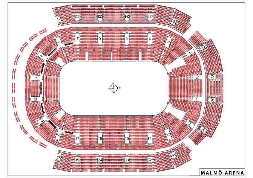 Arena layout | Malmö Arena